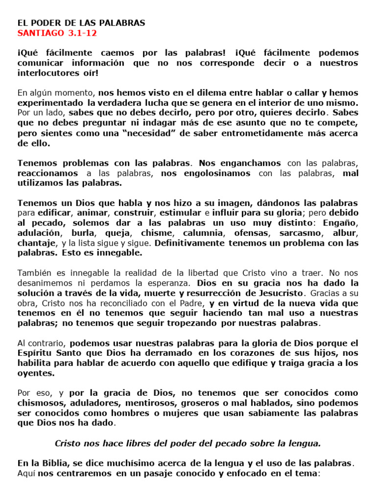 El Poder De Las Palabras Pdf