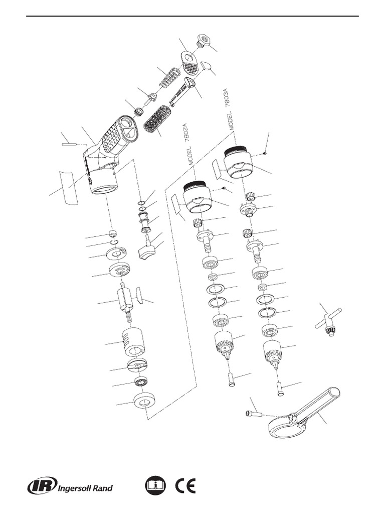 Air Drill 7802A/7803A Parts Diagram | PDF | Valve | Machines