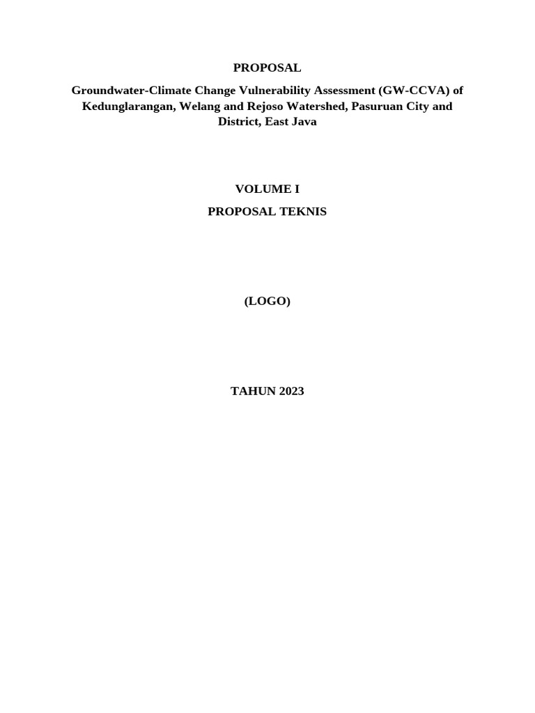 Volume I Proposal Teknis | PDF