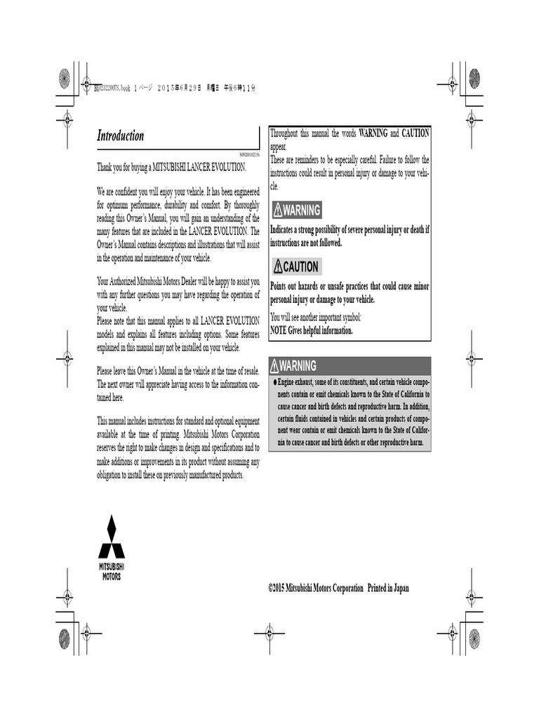 15 LANCER EVO English | PDF