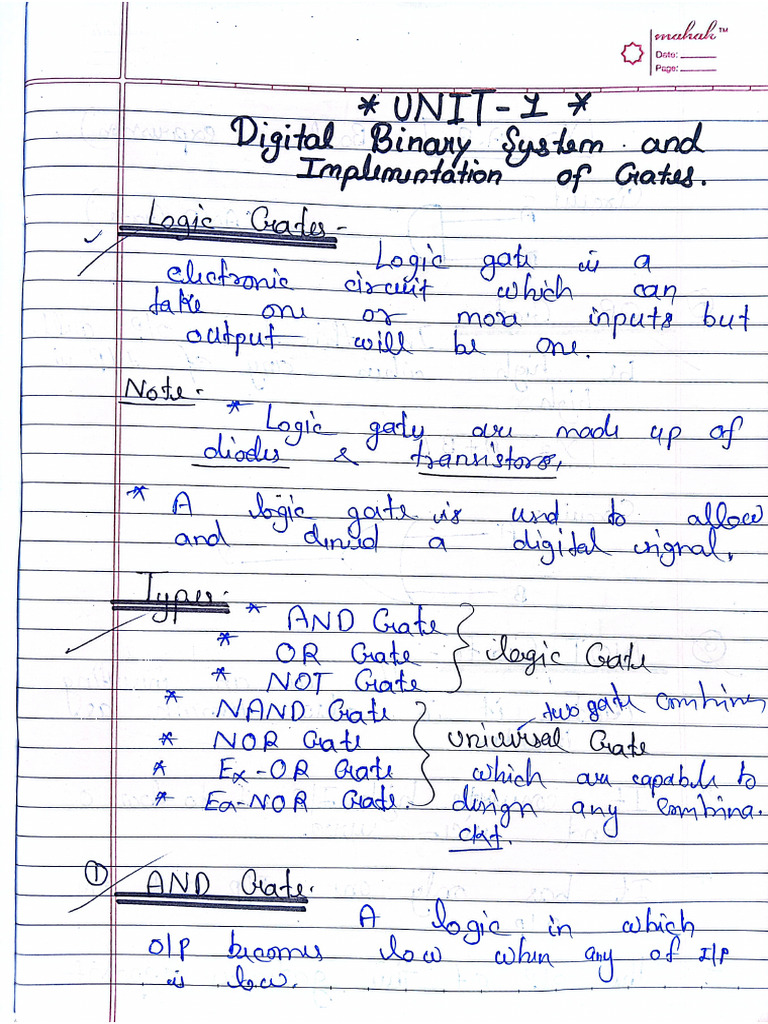 Digital Electronics Unit 1 | PDF
