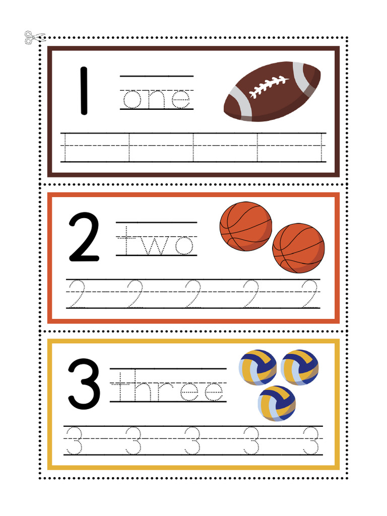 Tracing Numbers 1-10 Kindergarten | PDF