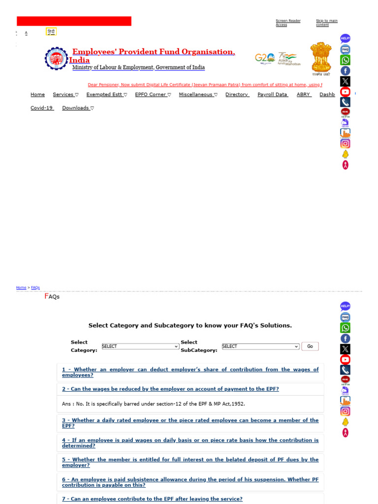 Epfo - Faq 2 | PDF