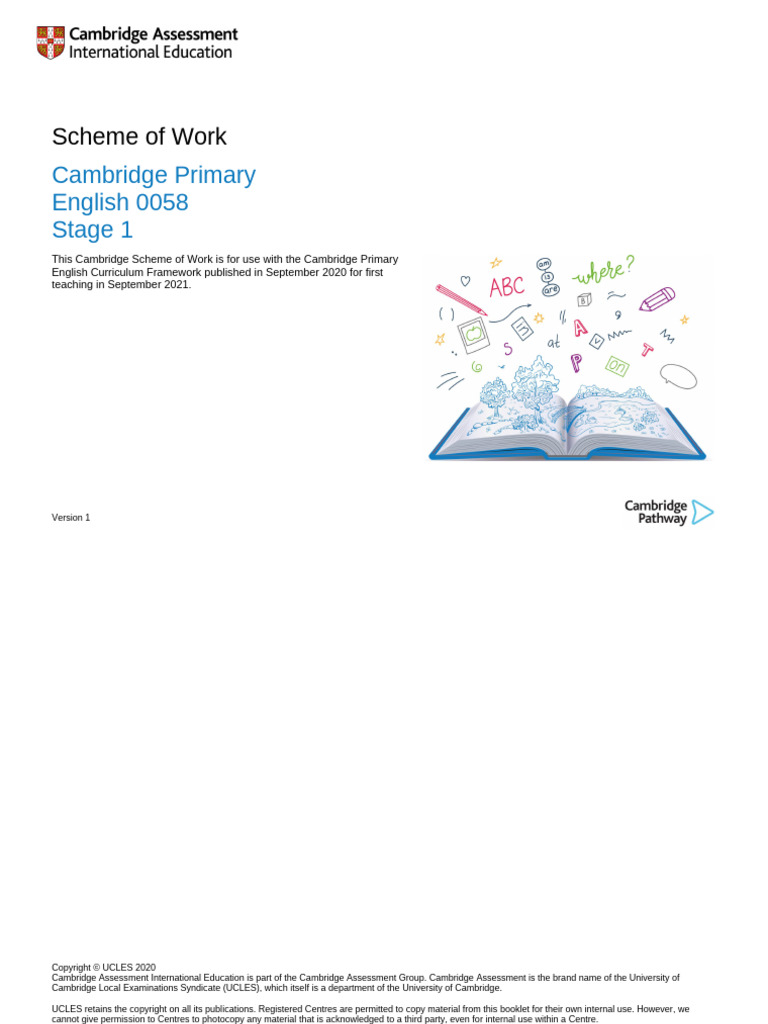 0058 Primary English Stage 1 Scheme of Work - tcm142-594858 | PDF