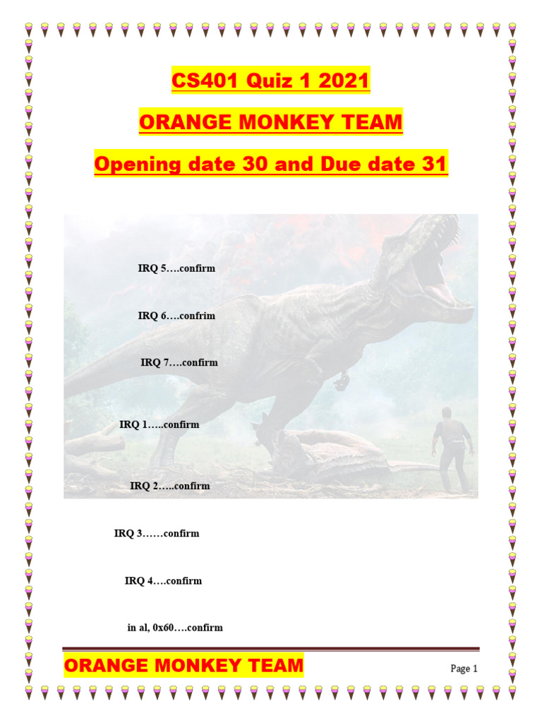 CS401 Quiz 1 2024 | PDF