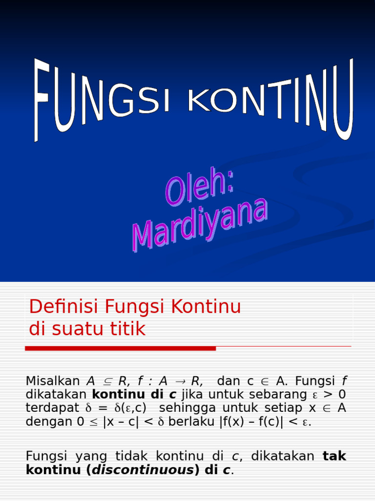 Chapter 5 Continuous Functions | PDF