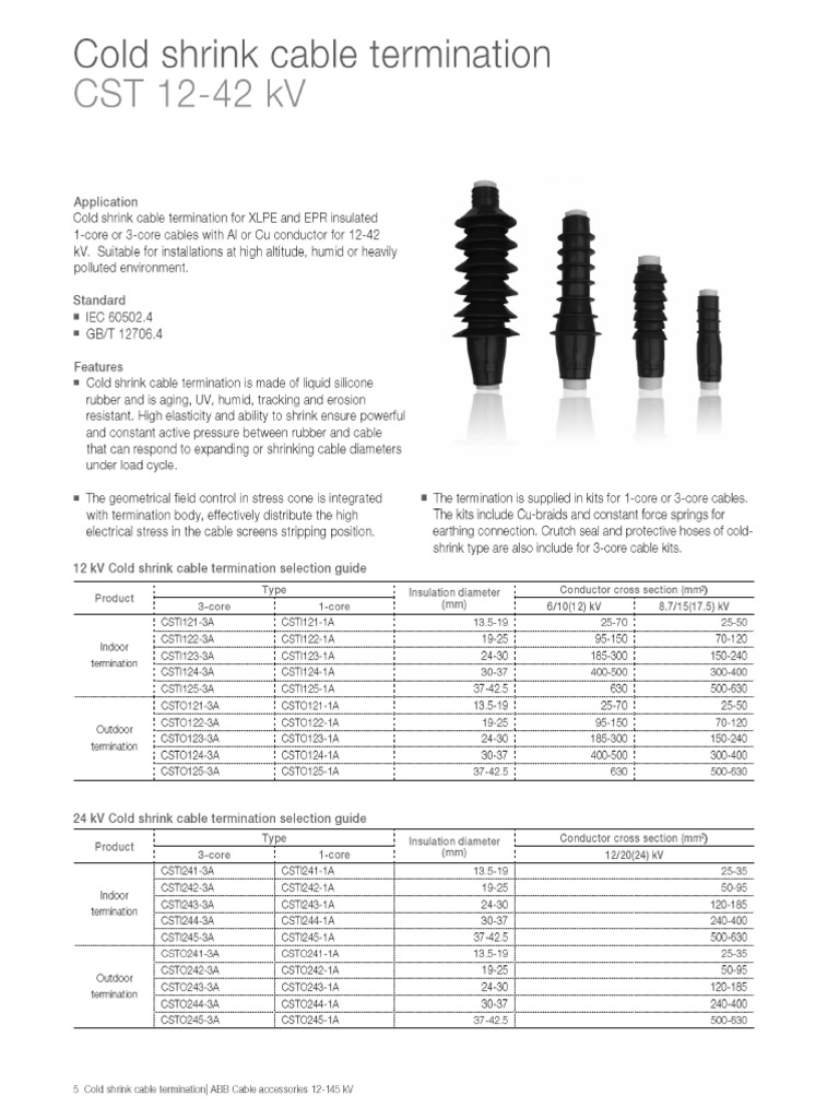 MV Terminating Kit Catalogue | PDF