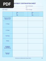 Hospital Continuation Sheet Overview | PDF | Patient | Medicine