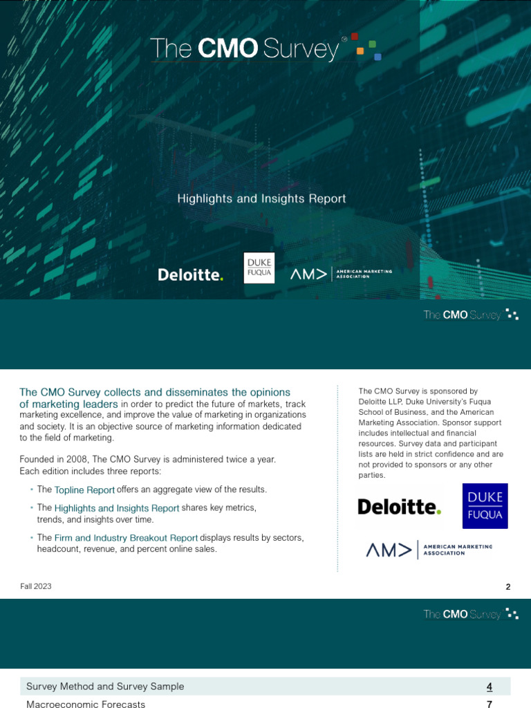 The CMO Survey-Highlights and Insights Report-Fall 2023 | PDF