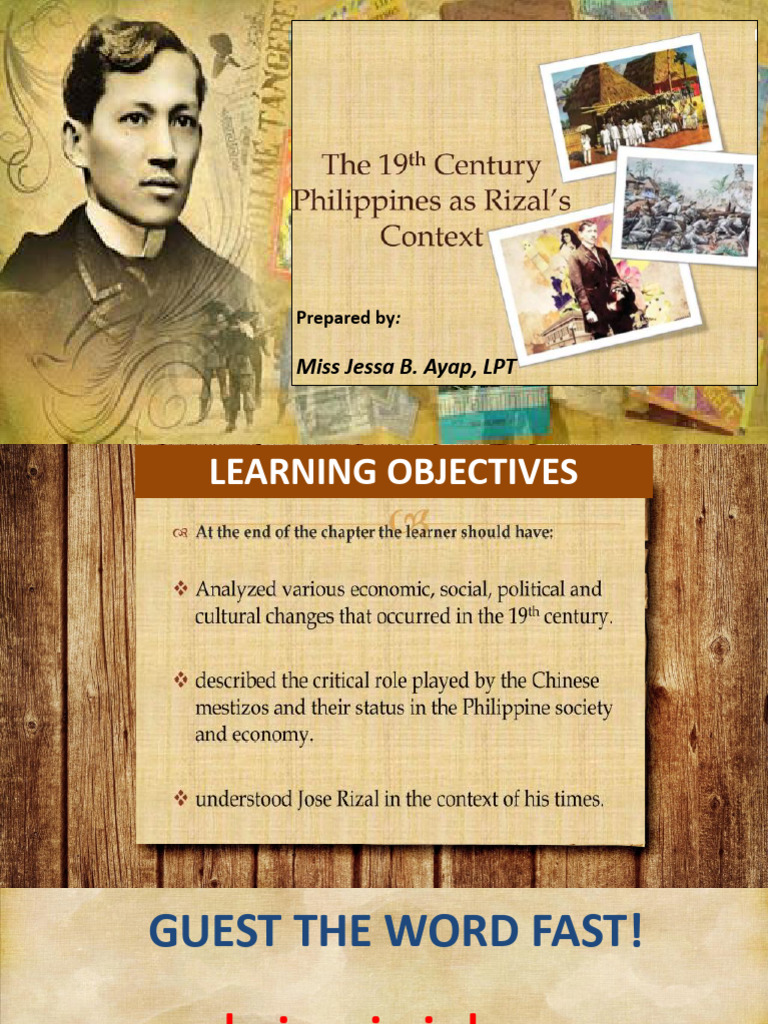Rizal Topic 2 19th Century Philippines As Rizal-S Context | PDF