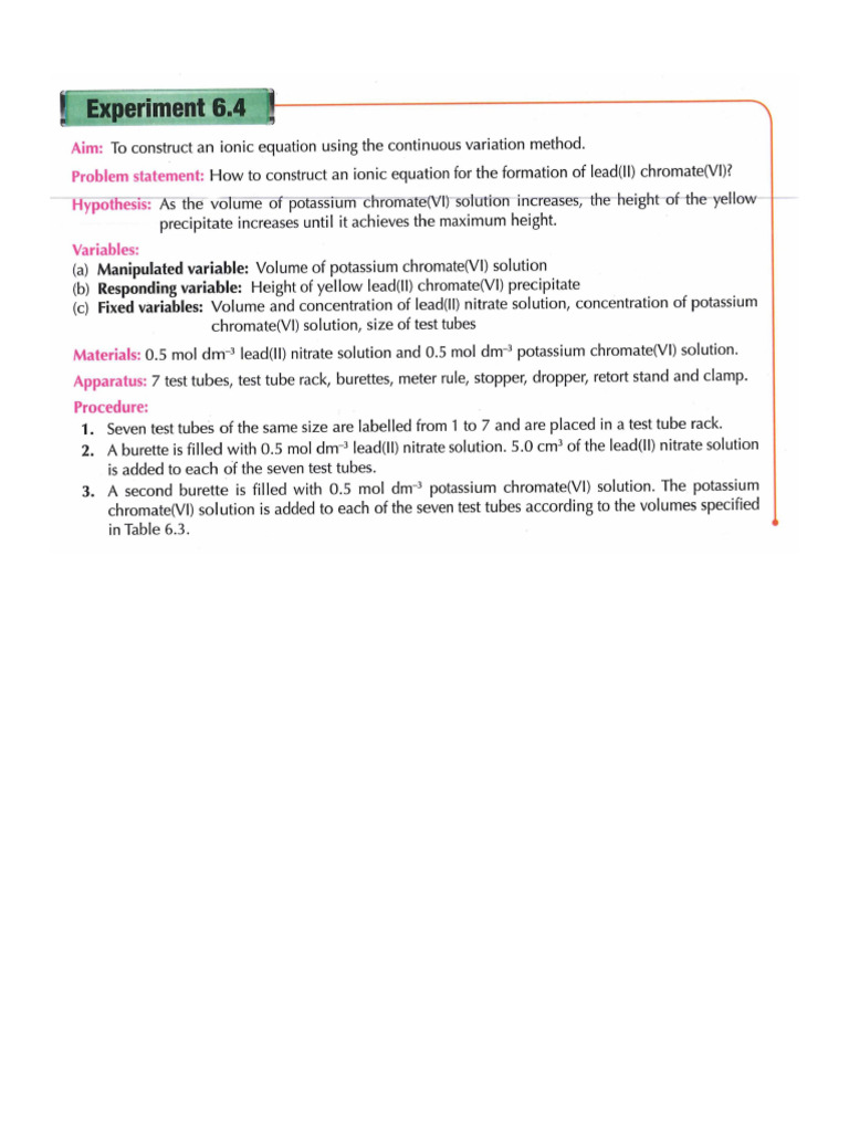 SPM Amali F4C6 Salt (Continous Variation Method) | PDF | Precipitation (Chemistry) | Science ...