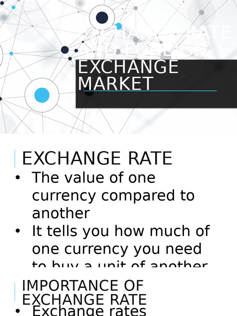 Exchange Rate and Foreign Exchange Market | PDF