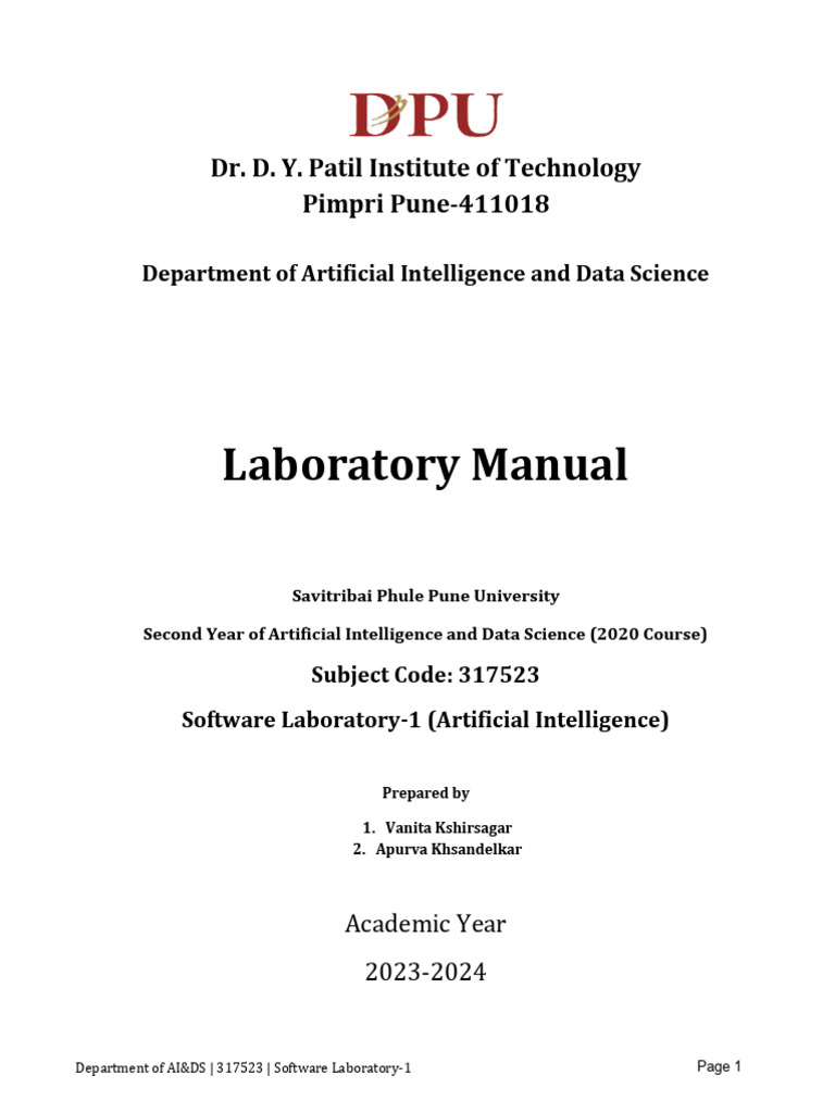 AI Lab Manual | PDF