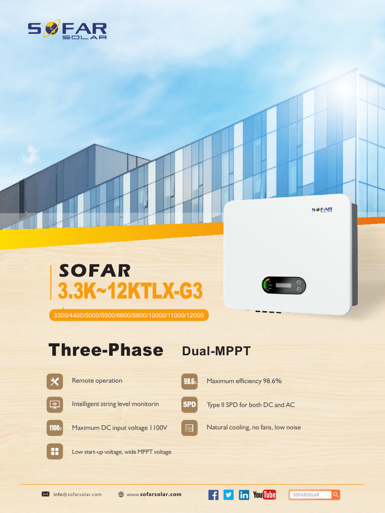 Sofar 3 12KTLX G3 Datasheet - Au | PDF