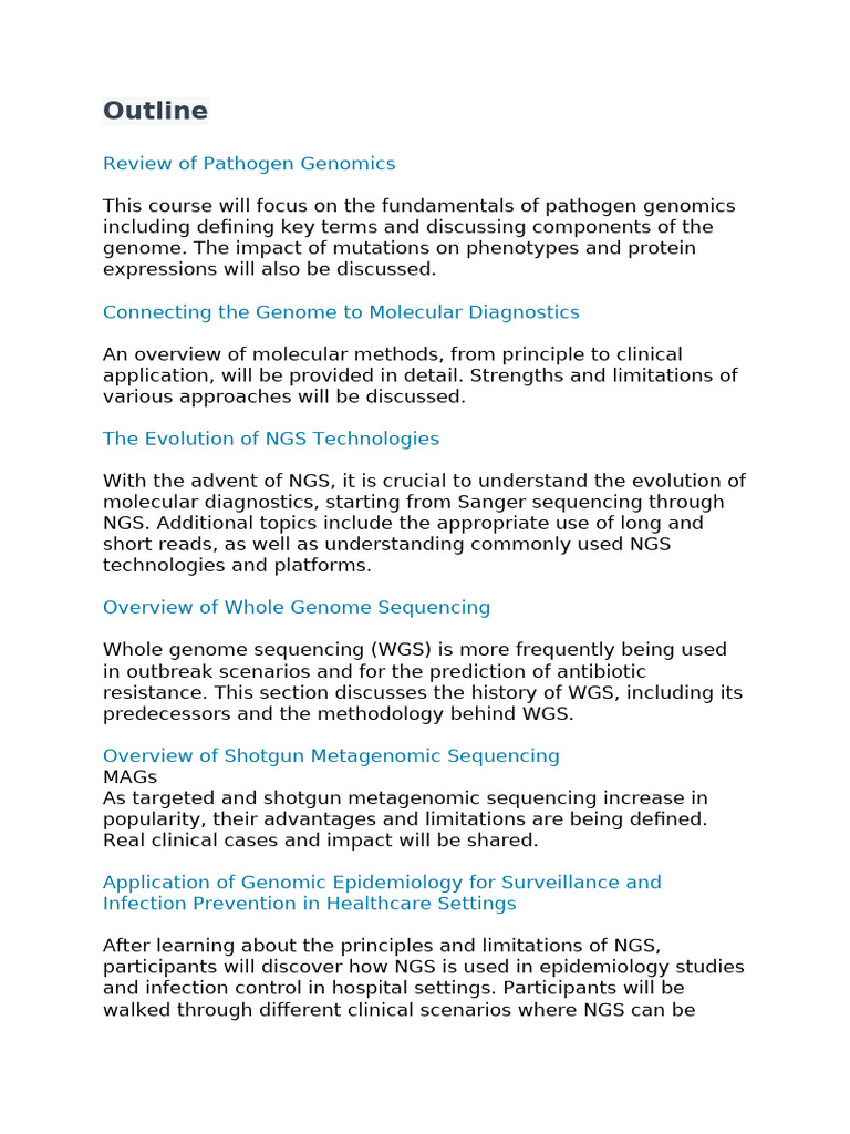 Course Outline | PDF