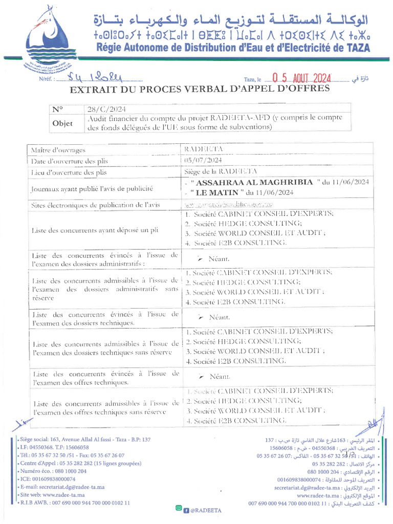 54-2024-Extrait Du PV Ao N°28-C-2024 | PDF