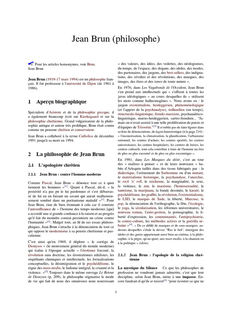 JEAN BRUN PHILOSOPHE STOICIEN - BIOGRAPHIE WIKIPEDIA (5 Pages - 119 Ko ...
