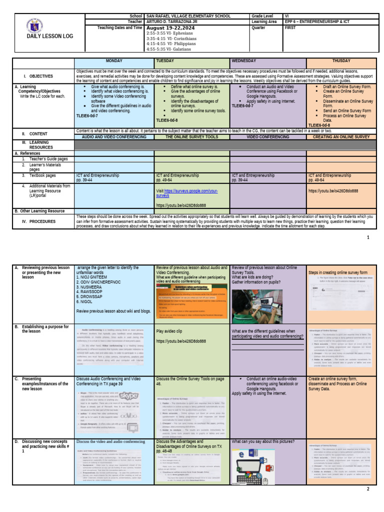 DLL Tle6-Ict Q1 W4 | PDF