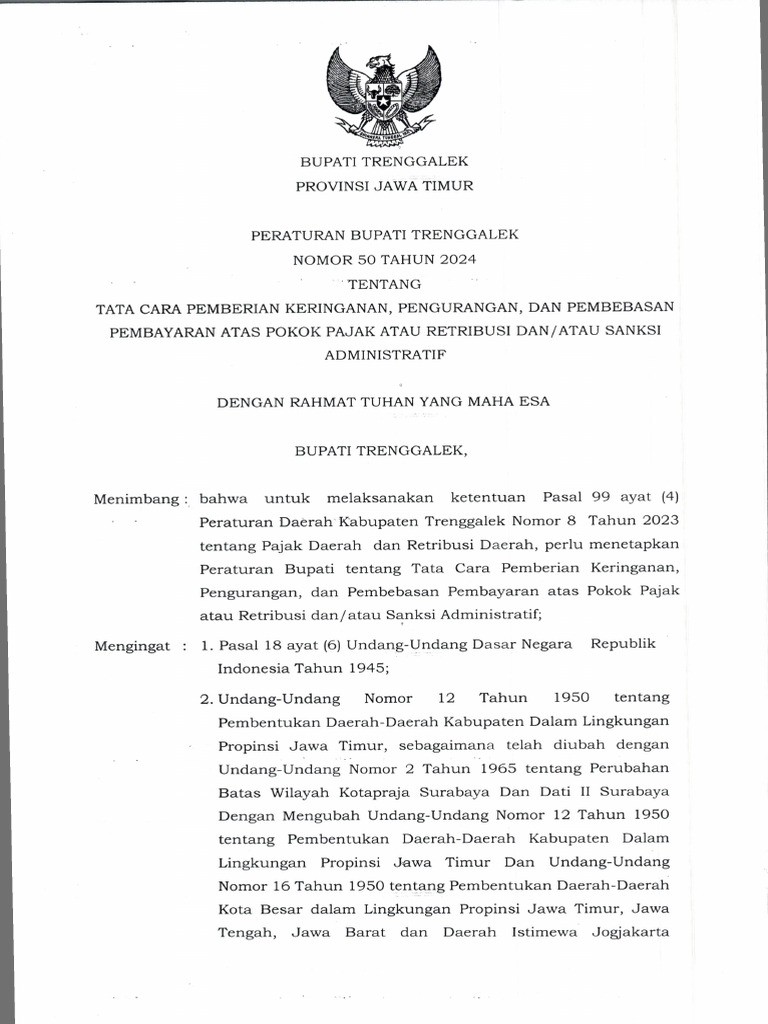 Perbup Keringanan PDRD | PDF