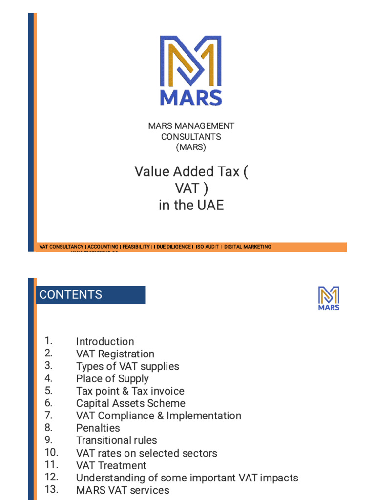 Guidance On UAE VAT | PDF