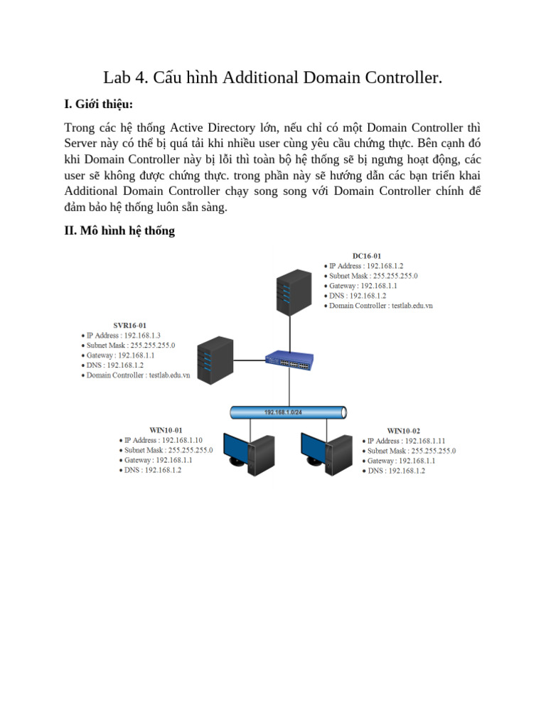 2.2 Cấu hình Additional Domain Controller | PDF
