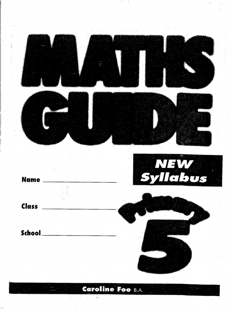 Maths Guide 5 | PDF