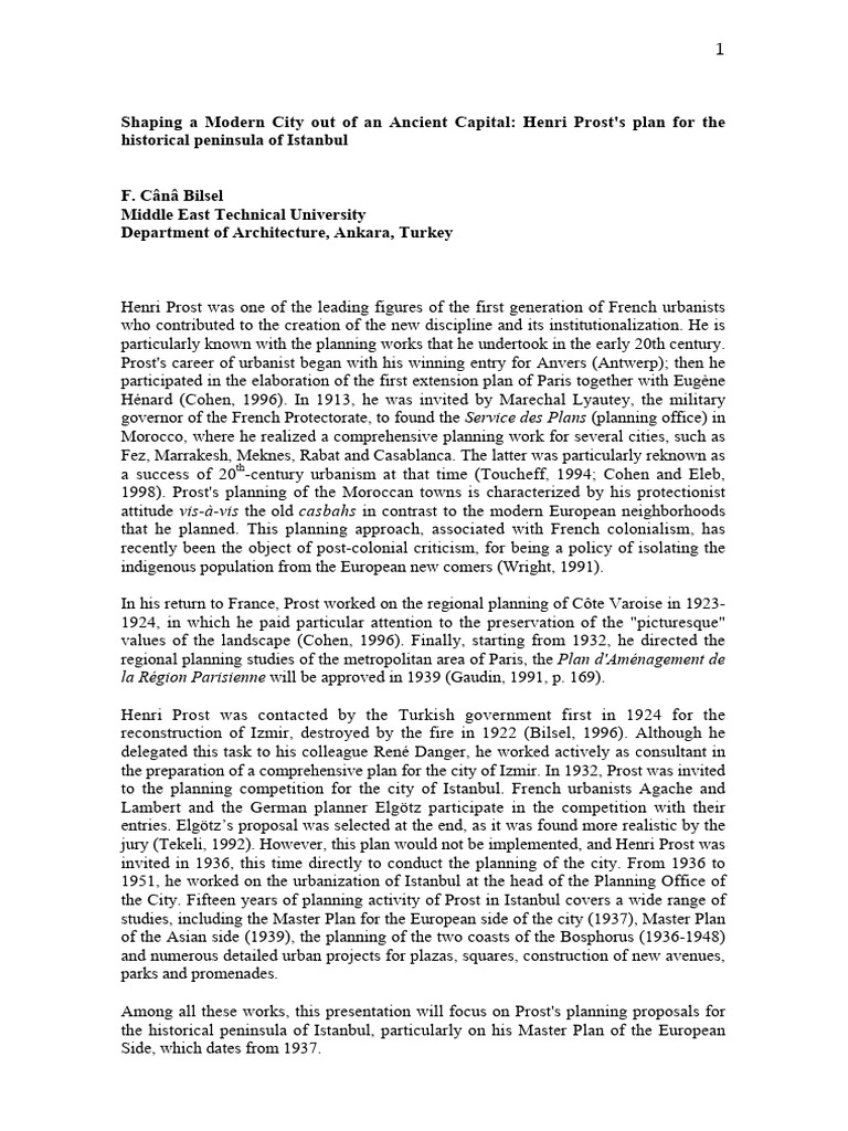 Shaping A Modern City Out of An Ancient Capital - Henri Prost's Plan ...