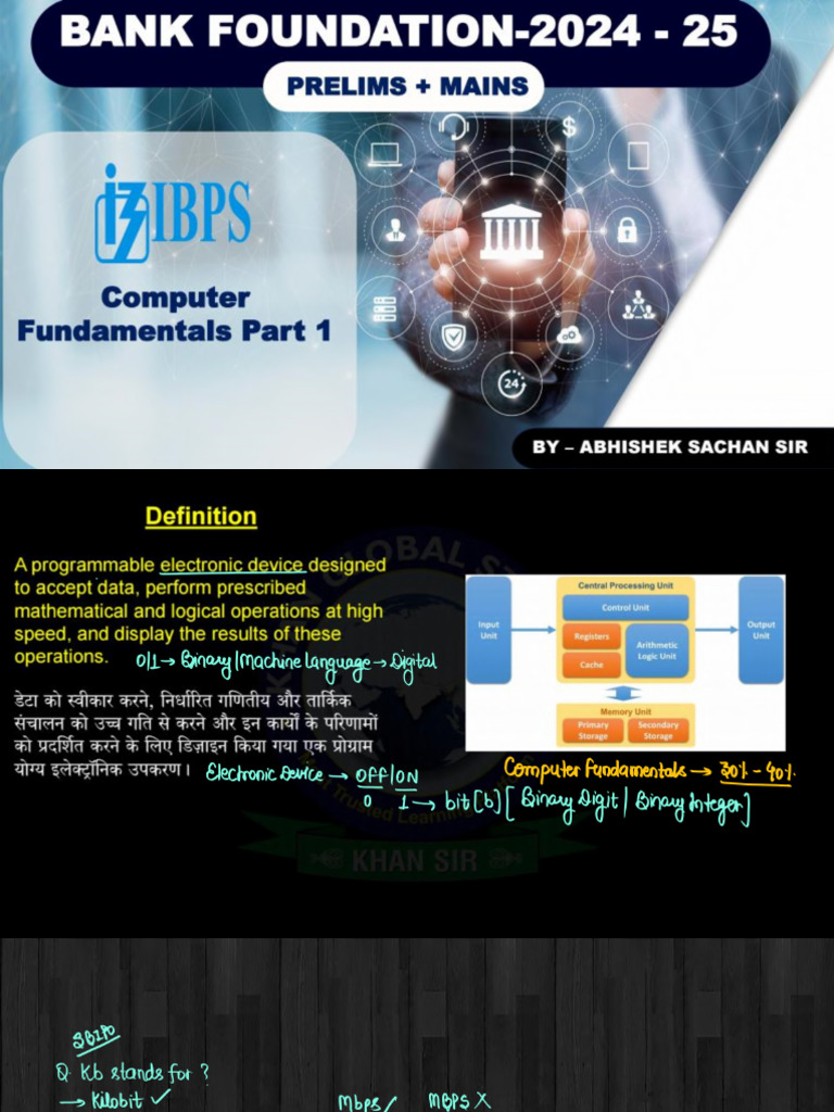 Lecture 01 Computer Fundamentals Part 01 | PDF