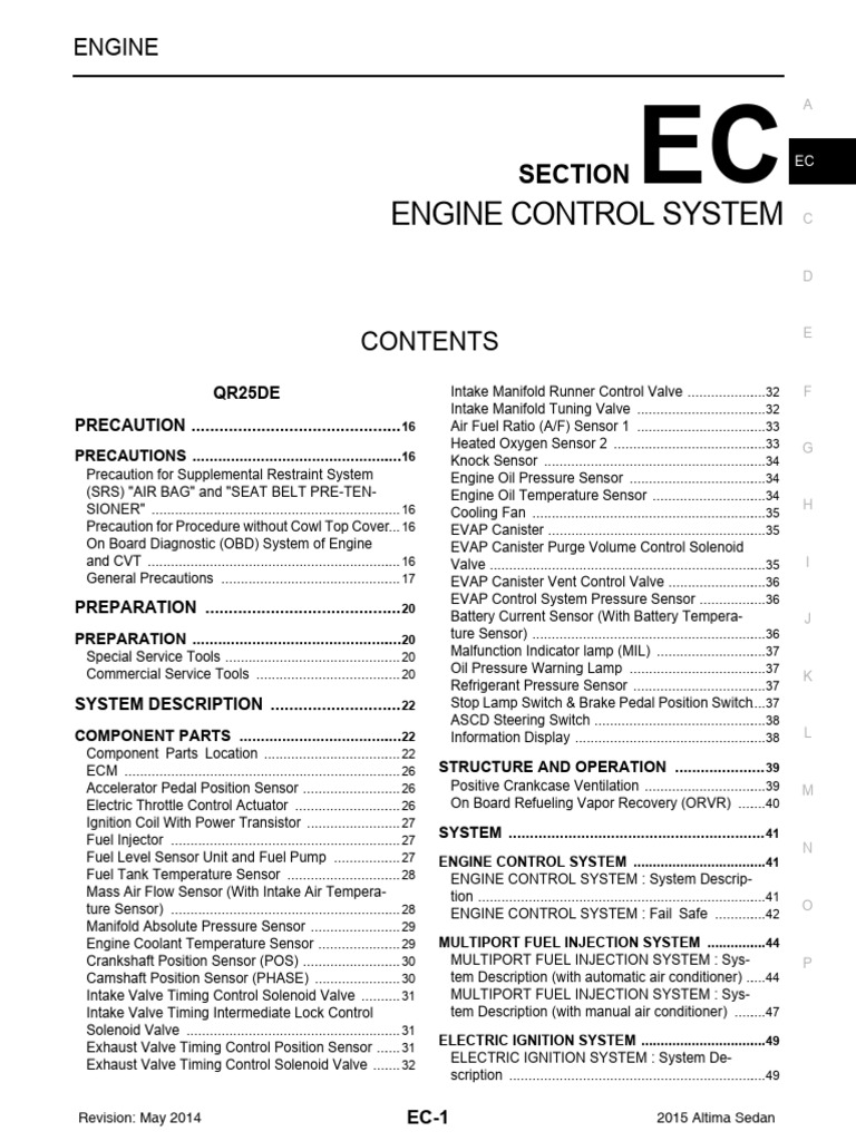 Engine Control-2016 Altima | PDF