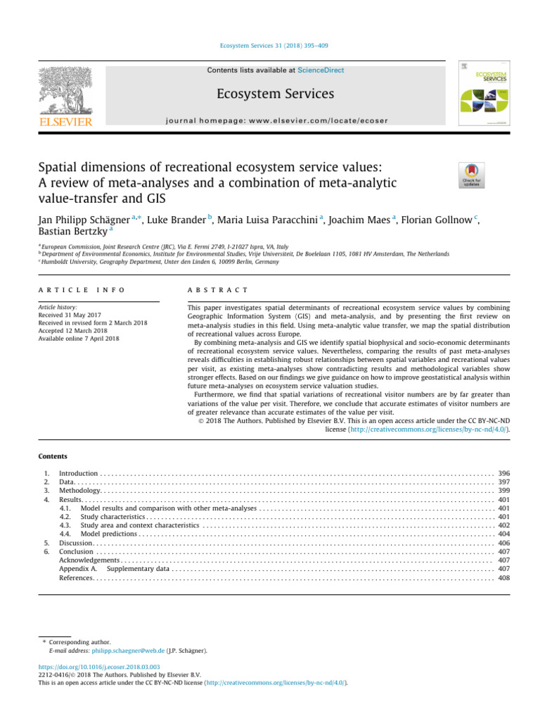 Ecosystem Services | PDF