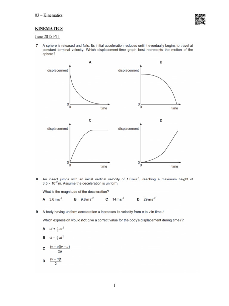 03 - Kinematics | PDF