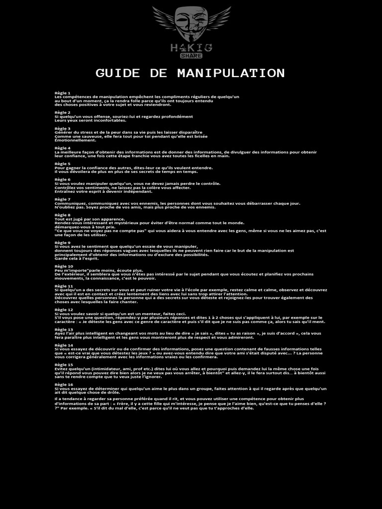Guide de Manipulation | PDF