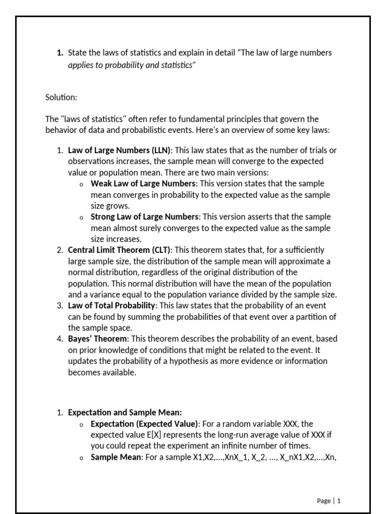 State The Laws of Statistics | PDF