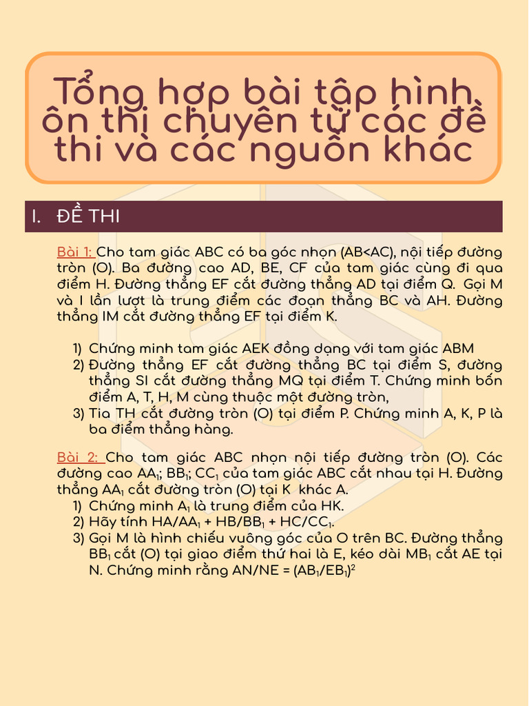Tổng hợp bài tập hình | PDF