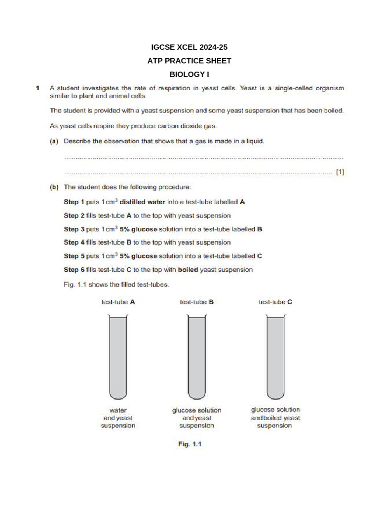 Igcse Atp Practice Biology | PDF