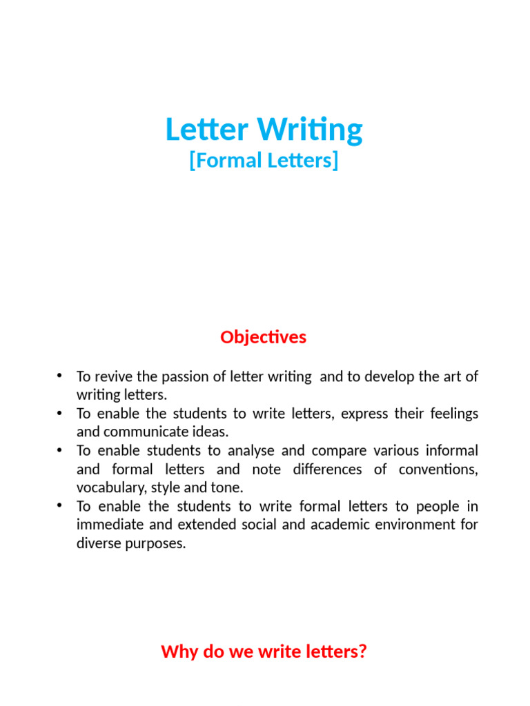 Letter Writing | PDF