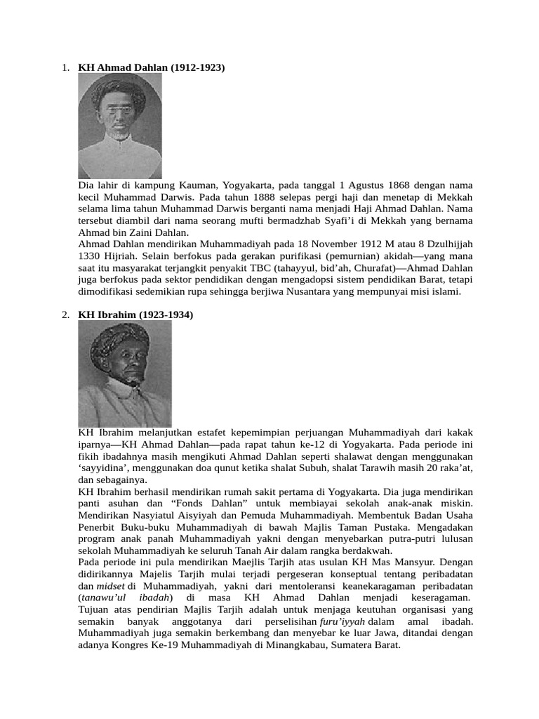 Pendiri Muhammadiyah | PDF