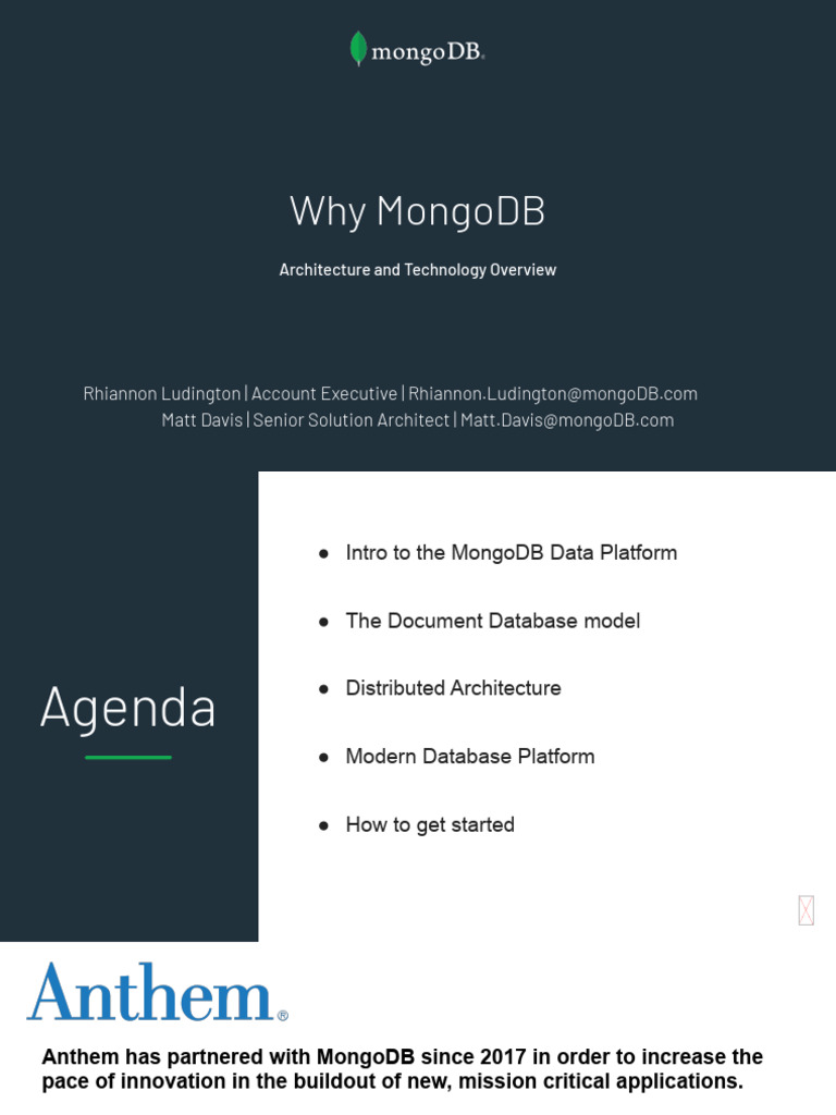 Mongodb Architecture And Technology Overview Pdf Mongo Db Computers