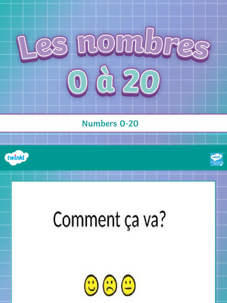 French Numbers 0-20 PowerPoint | PDF