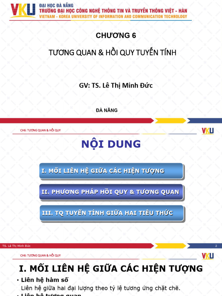 CH 6 - Tương Quan Và H I Quy | PDF