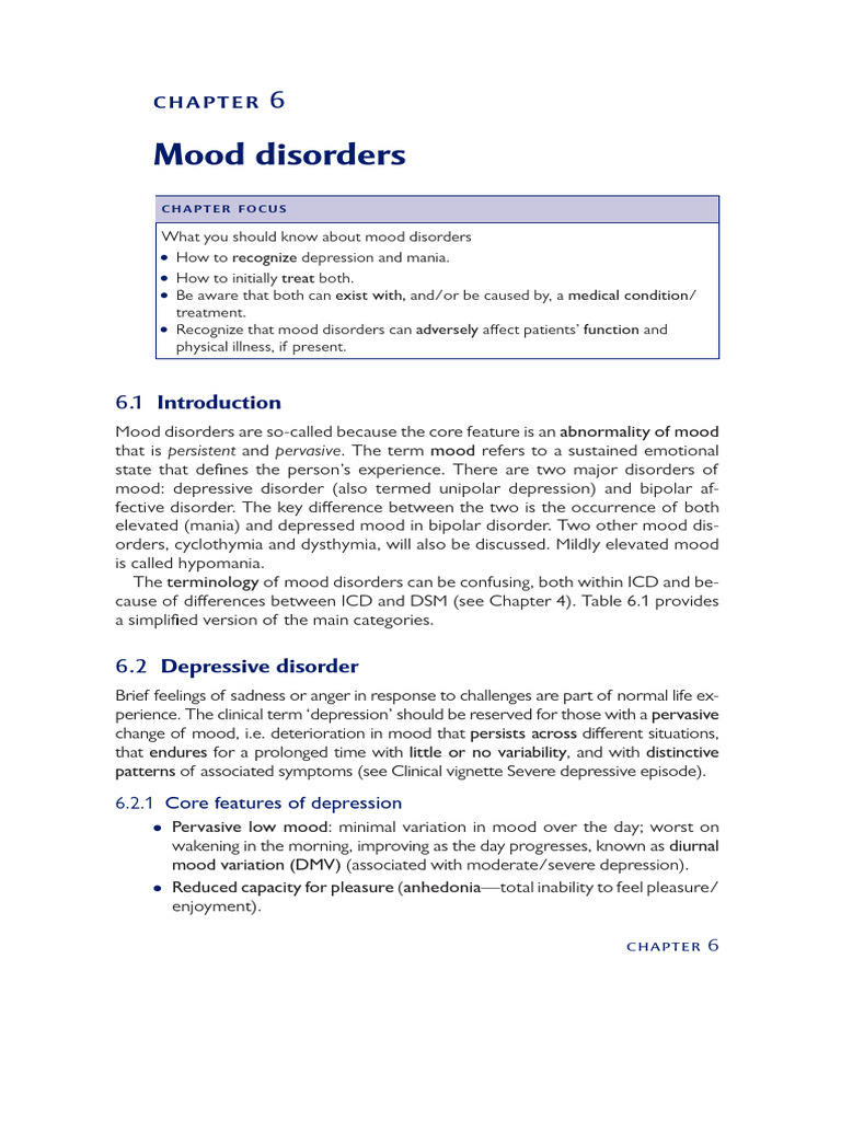 Mood Disorders | PDF