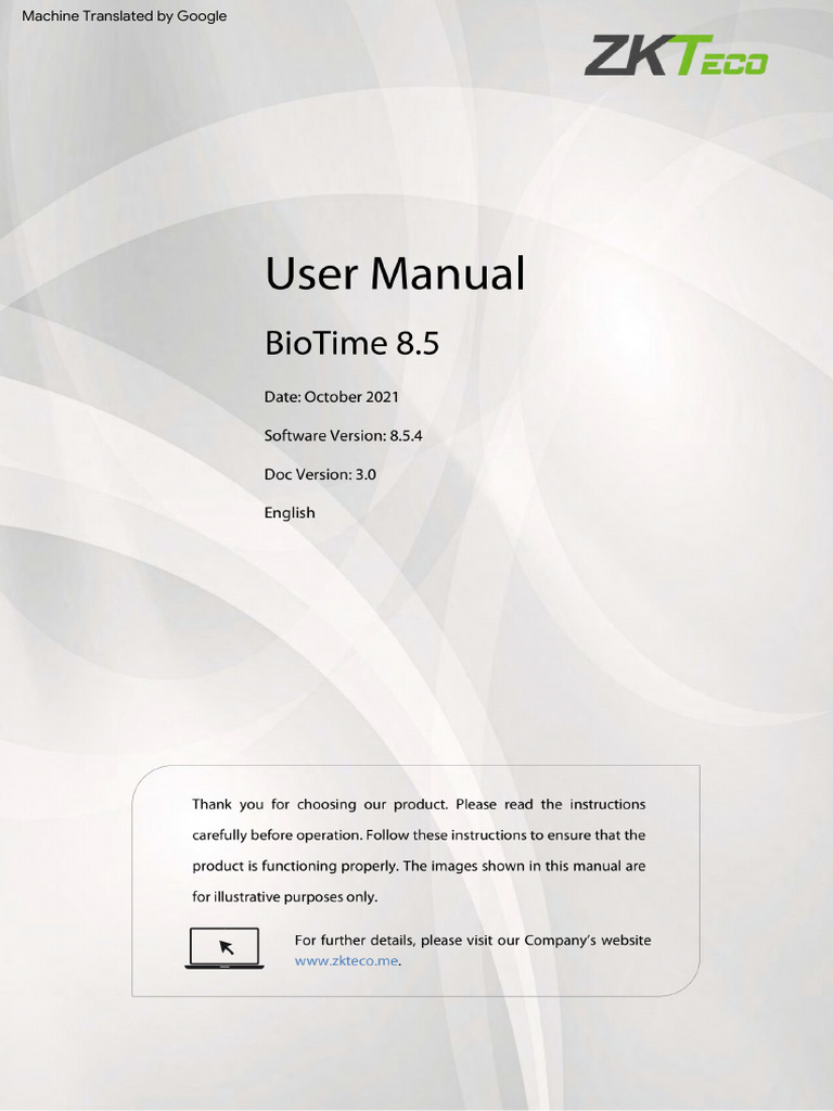 BioTime 8.5.4 User Manual - Es - Pdf. | PDF