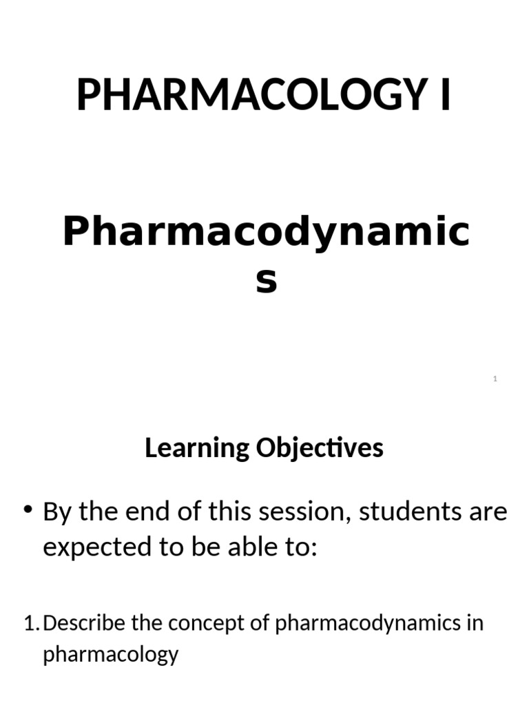 Pharmaco Dynamics | PDF