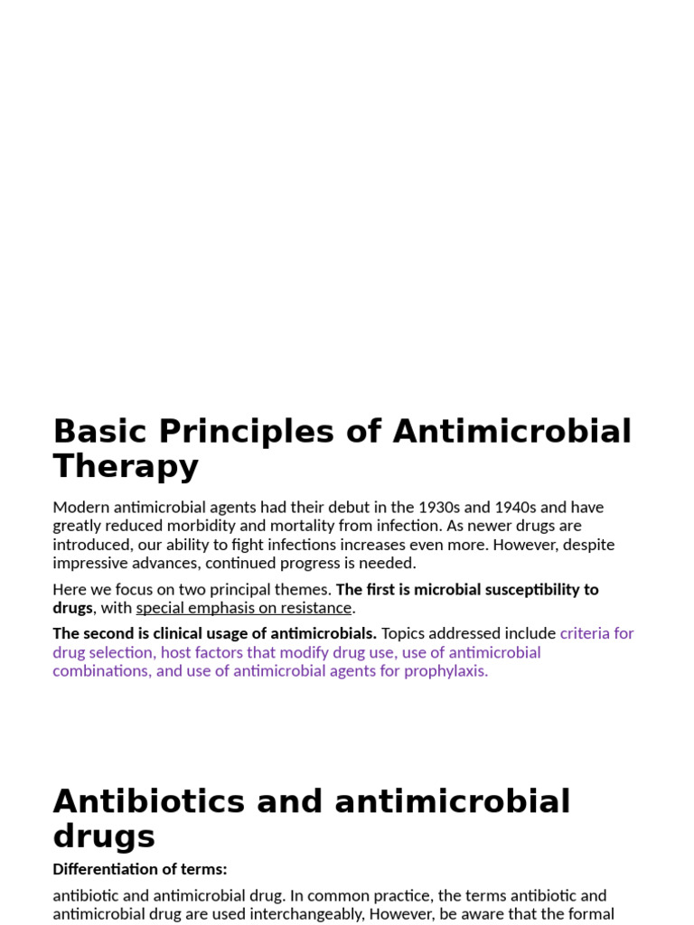 Anti-Infective Drugs 1-1 | PDF