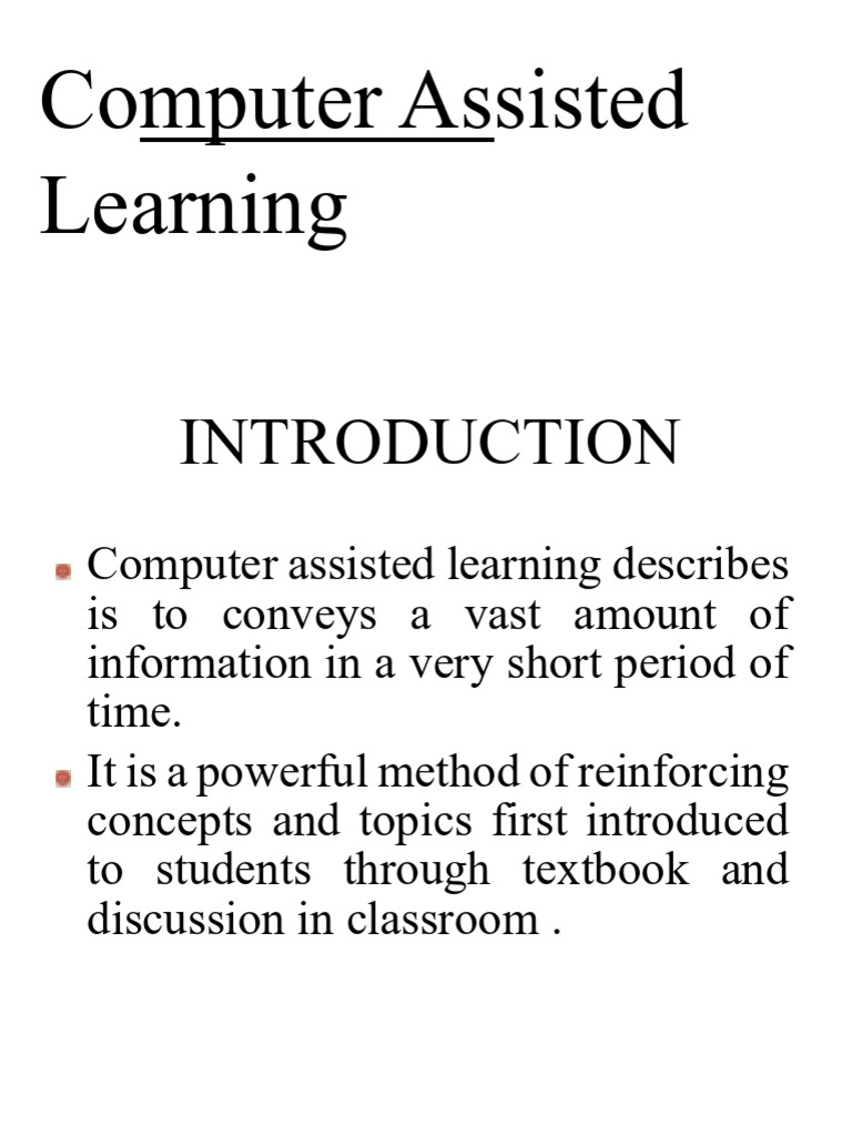 Computer Assisted Learning | PDF