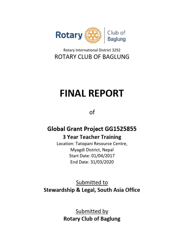 2021 - A Final Impact Analysis Report - GG1525855 | PDF