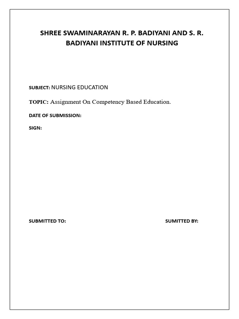 Competency-Based Education in Nursing | PDF | Nursing | Career & Growth