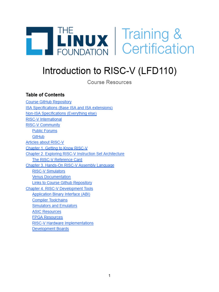 RISC V Resources | PDF