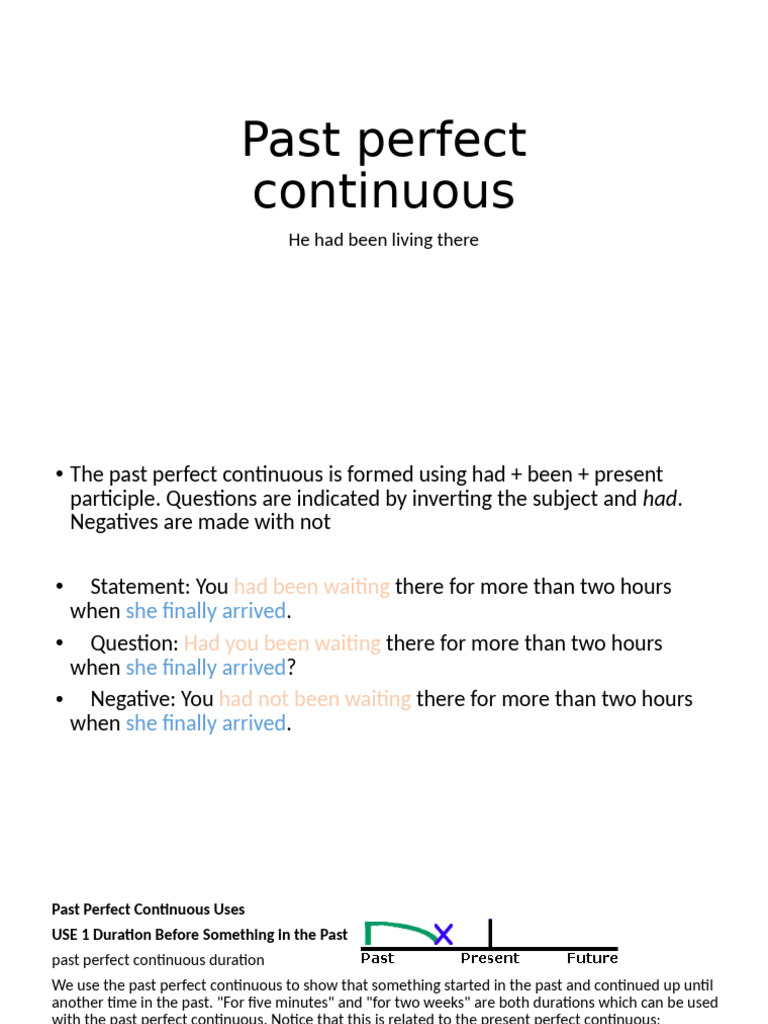 Past Perfect Continuous | PDF
