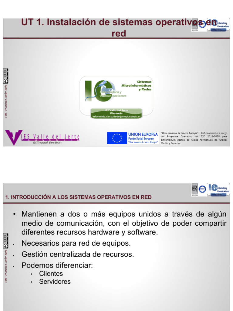 1. Introducción a los sistemas operativos en red | PDF
